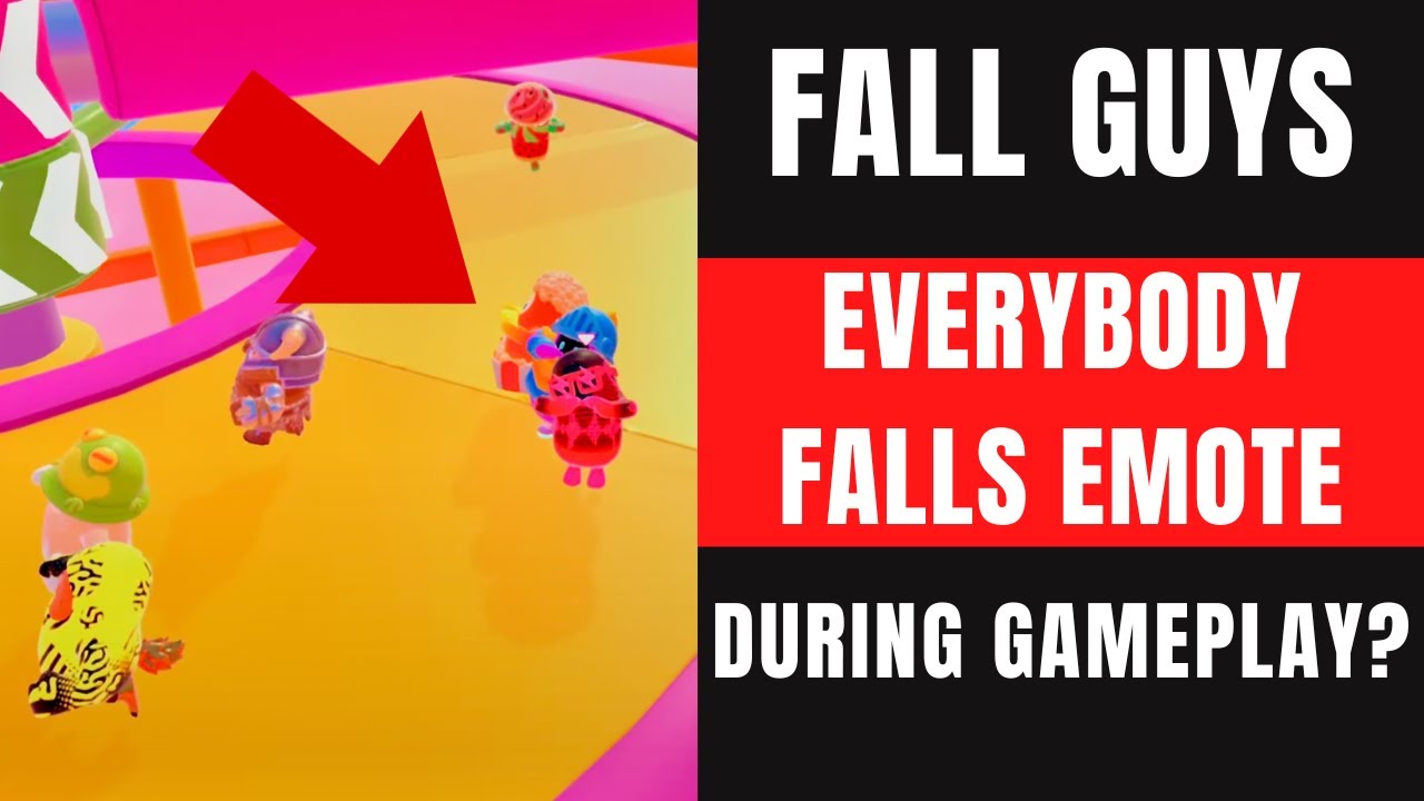 Fall Guys - Everybody Falls Emote with random players!? (PS5 Gameplay ...