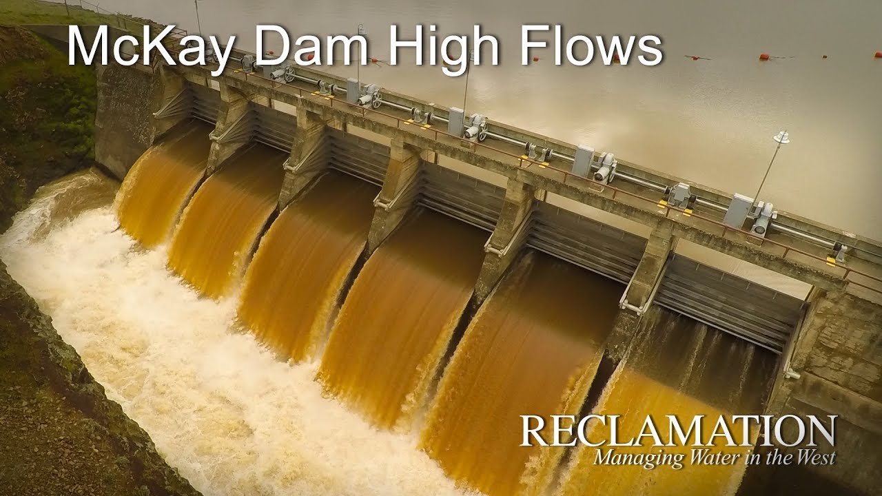 McKay Dam High Flows 2019 - YouTube