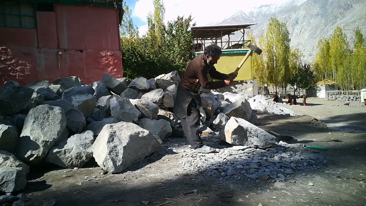 stone breaking - YouTube