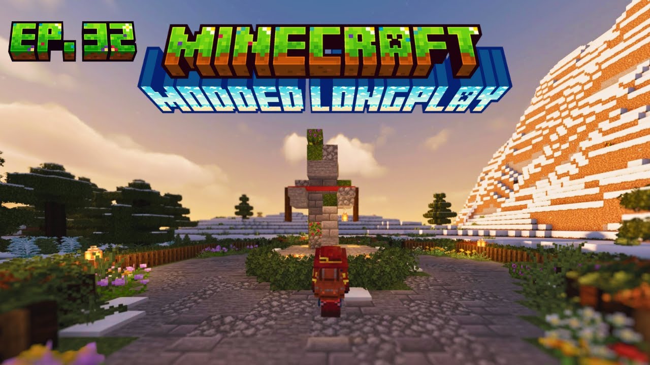 Building a Snow Garden | Relaxing Modded Minecraft Longplay - YouTube