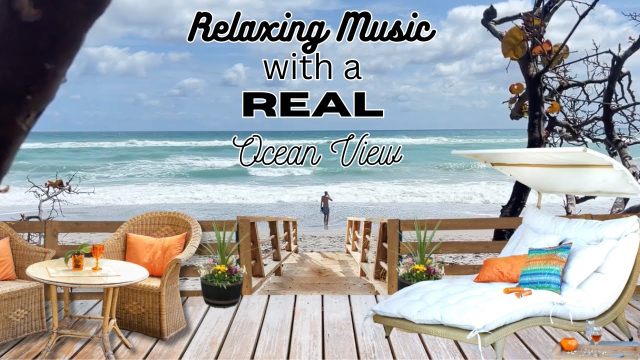 Relaxing Jazz Screensaver with a REAL Ocean View - YouTube