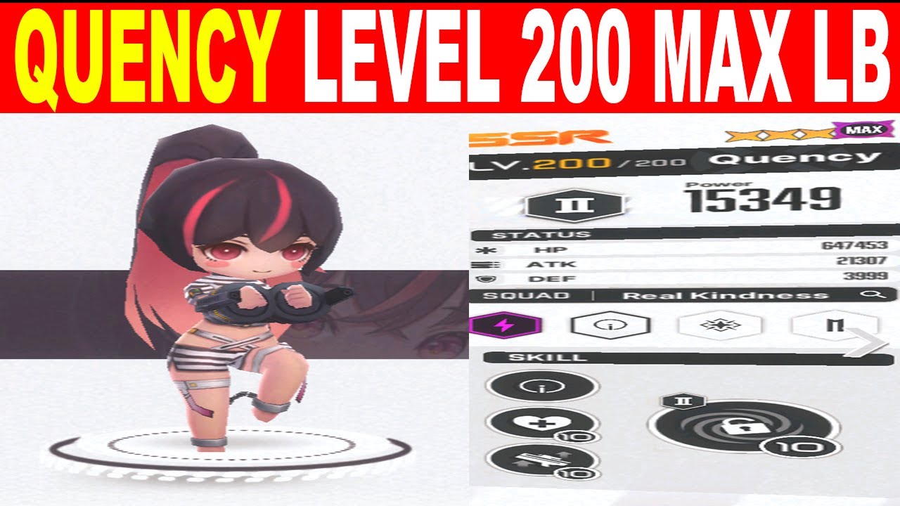 Quency Level 200 Max LB3 Stats Nikke Goddess Of Victory - YouTube