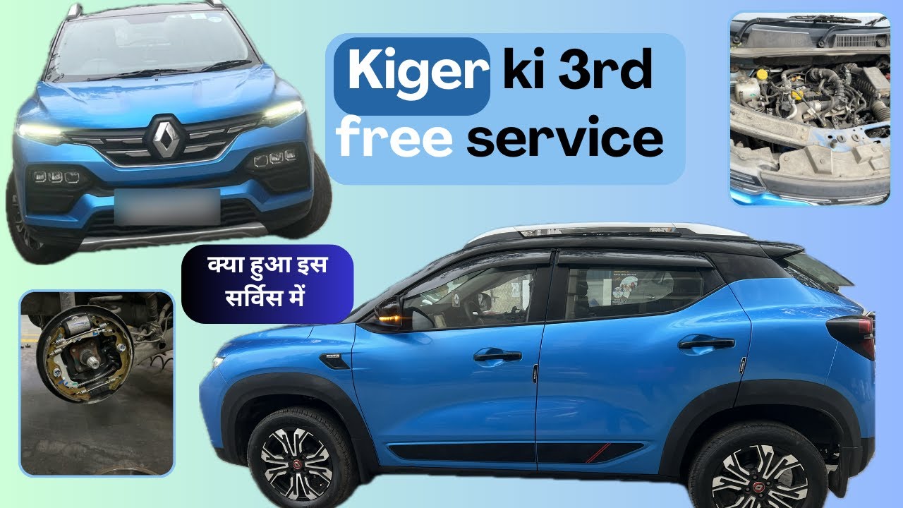 Kiger 3rd Free Service | Renault Kiger free service in detail - YouTube