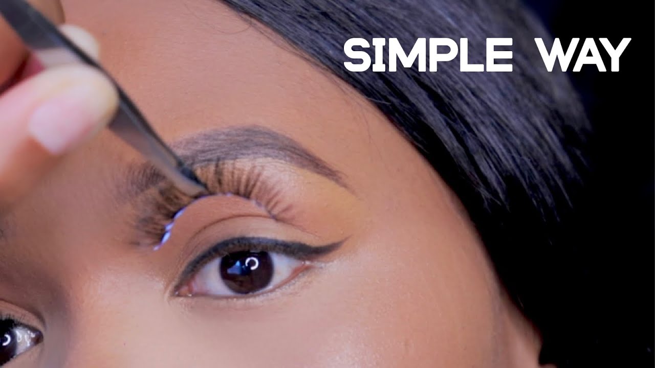 How To Apply Lashes for Beginners + tips | TebelloRapabi - YouTube