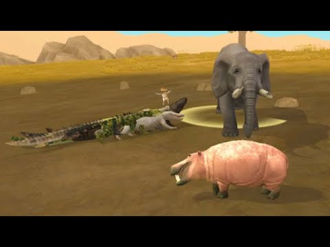 Hippo Vs. all bosses - Wildcraft - hippo legendary skin !! - YouTube