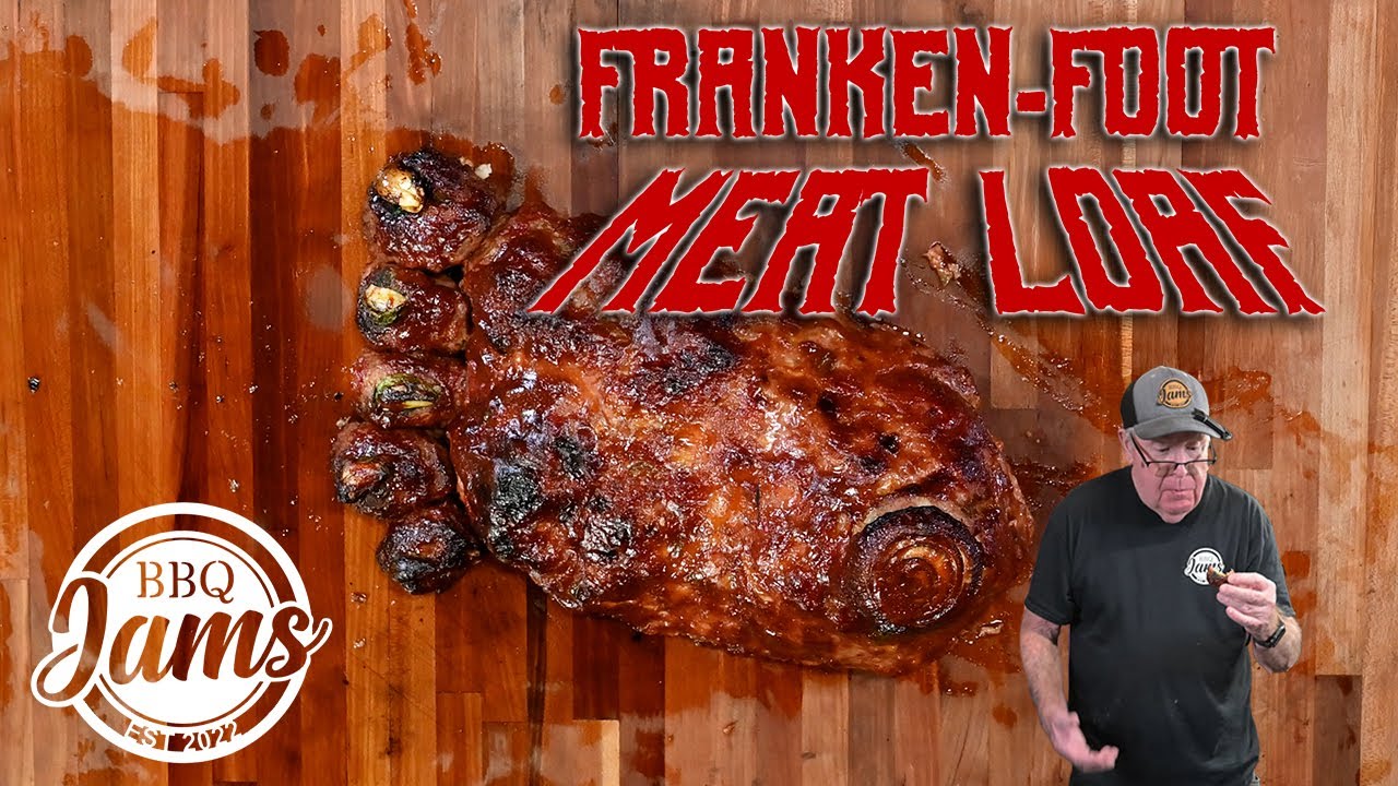 FRANKEN-FOOT Meatloaf! Creepy Halloween BBQ Recipe 🦶🎃 - YouTube