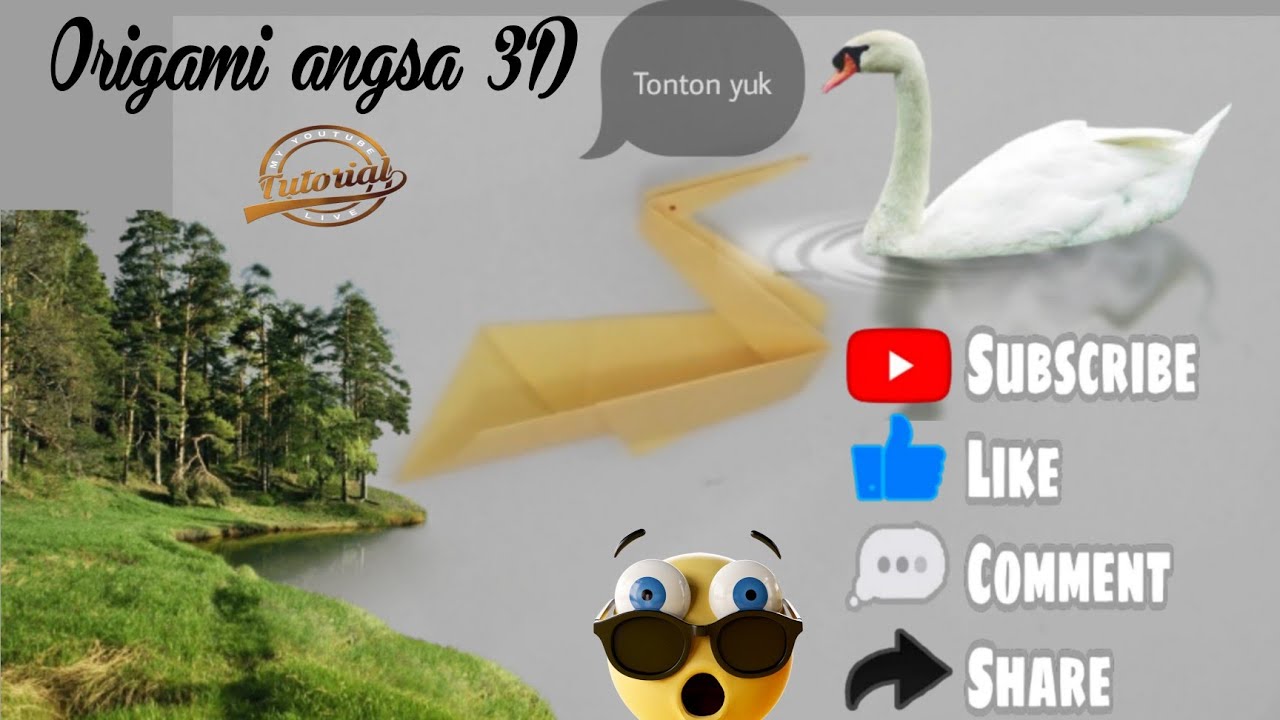 Cara Membuat Origami Burung Angsa - Origami Binatang - YouTube