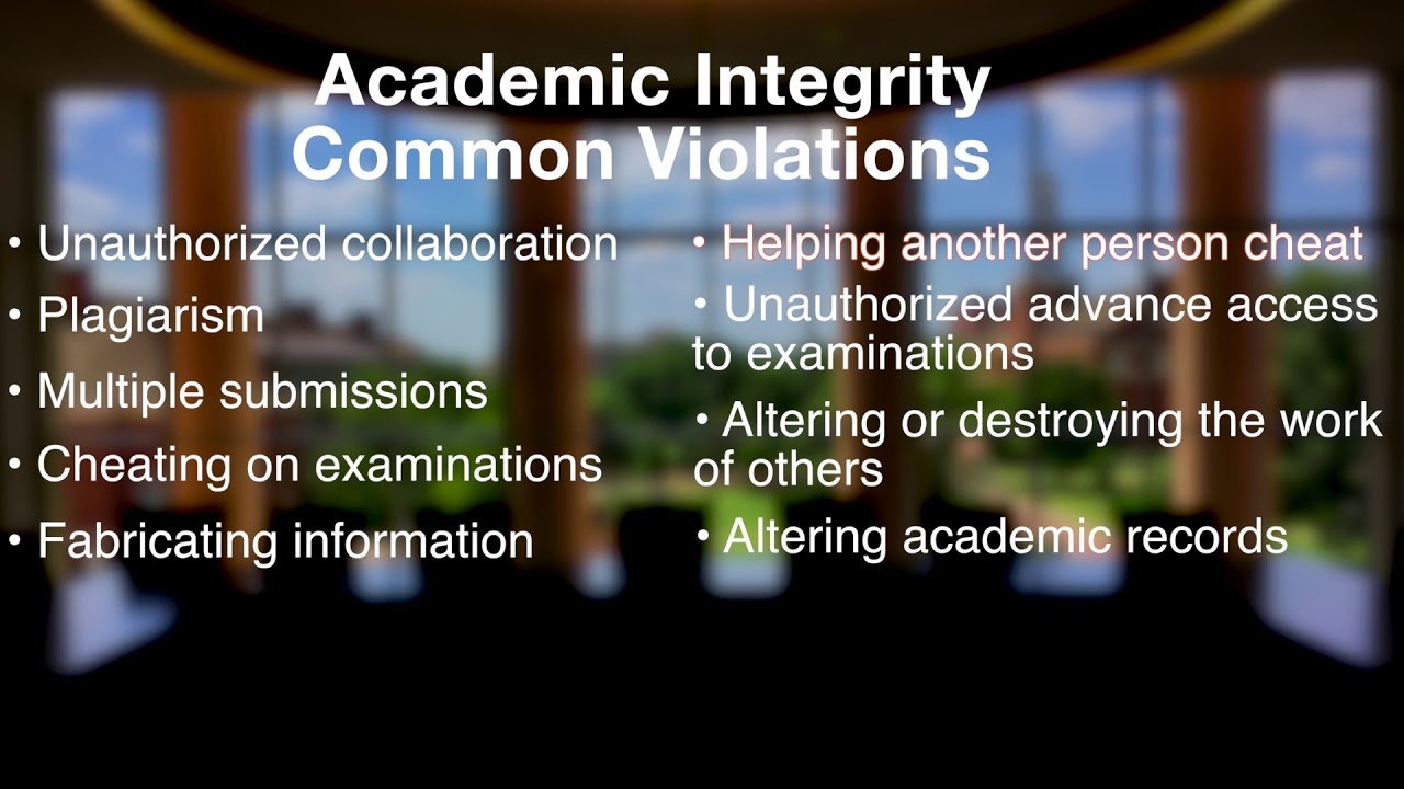 03 Academic Integrity Common Violations 9 min - YouTube
