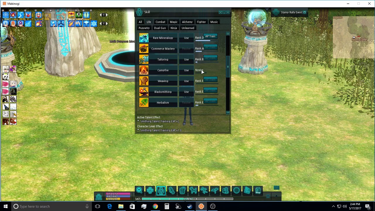 Mabinogi newest update AP skill training pt 2 - YouTube