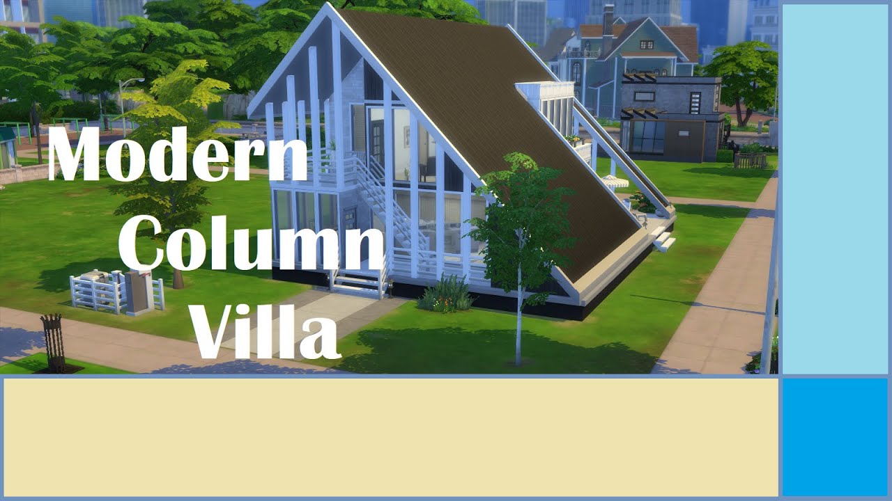 Used the New Adjustable Columns I Modern Column Mansion I The Sims 4 I ...
