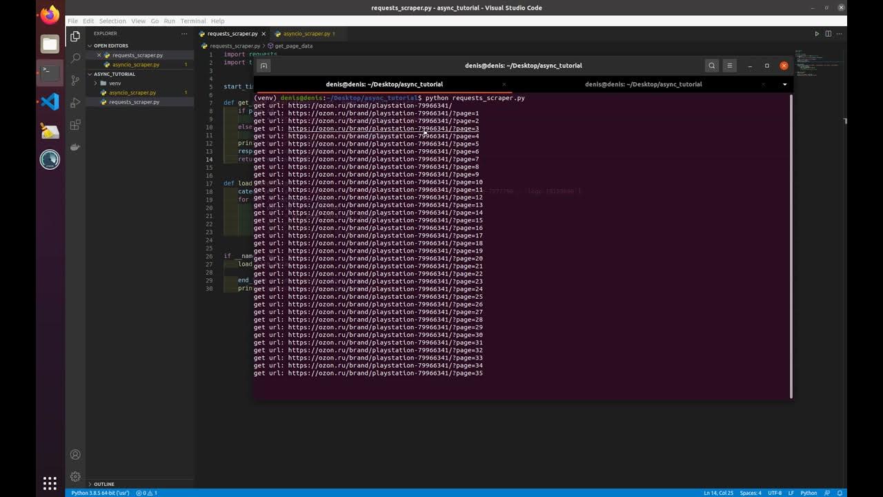 Пишем асинхронный scraper на Python + asyncio + aiohttp - YouTube