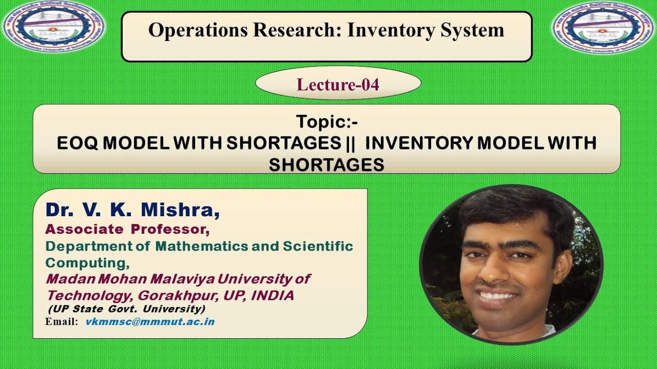 EOQ MODEL WITH SHORTAGES || INVENTORY MODEL WITH SHORTAGES - YouTube