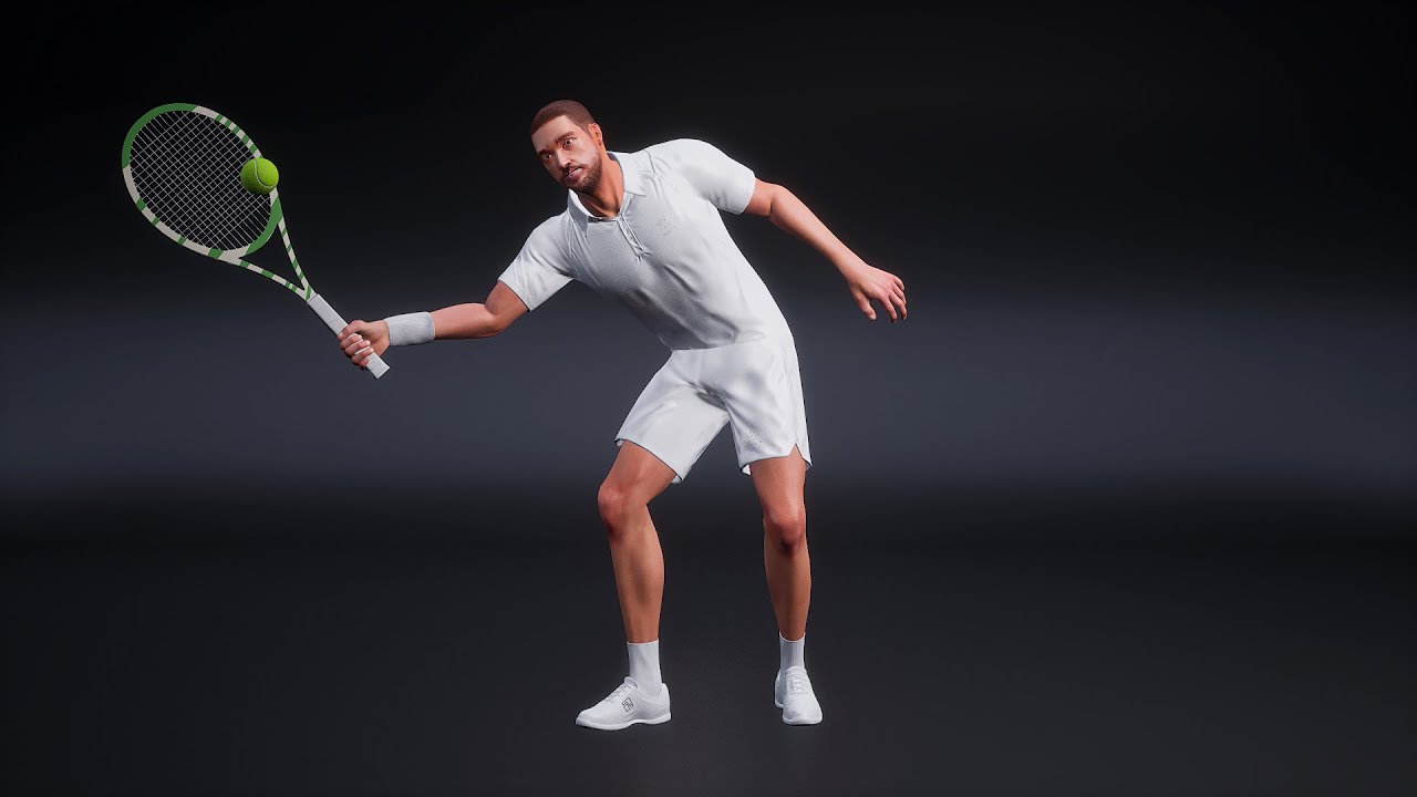 Male Tennis Player Animated (Unreal Marketplace) - YouTube