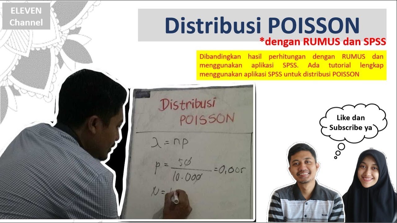 distribusi poisson dengan rumus dan aplikasi SPSS - YouTube