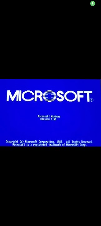 MICROSOFT WINDOWS 1.0 1985 STARTUP SCREEN AND STARTUP SOUND #WINDOWS1.0 ...