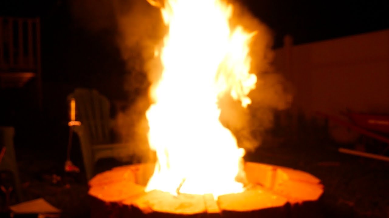 BURNING HOMEWORK MAKES HUGE FLAMES - YouTube