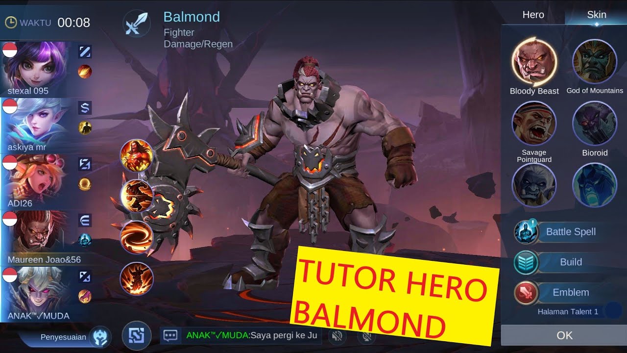 TUTORIAL HERO BALMOND UNTUK PEMULA - MOBILE LEGENDS - YouTube