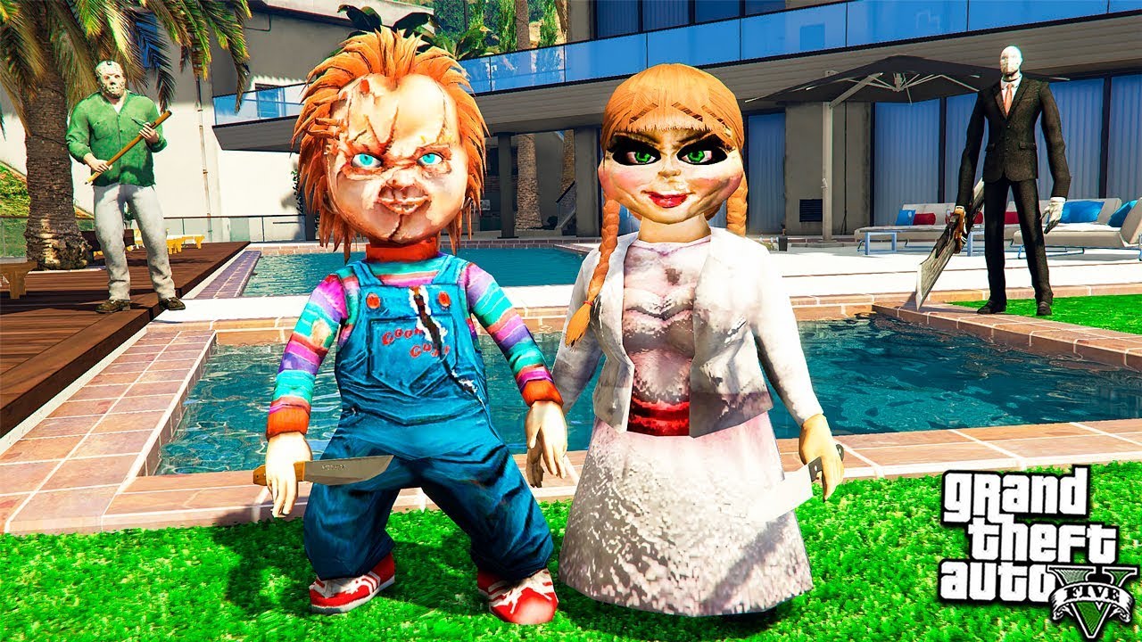 ЧАКИ НАШЁЛ АННАБЕЛЬ ДЕВУШКА КУКЛА В ГТА 5 МОДЫ! CHUCKY ОБЗОР МОДА В GTA ...