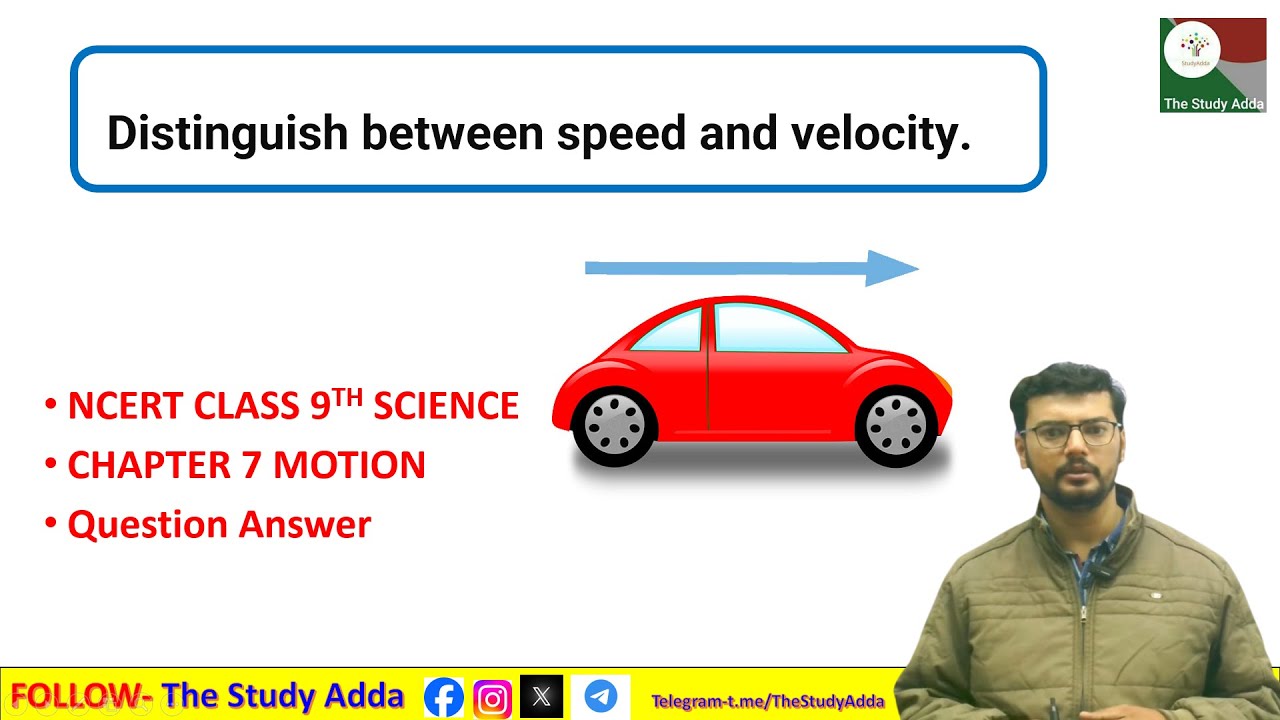 Distinguish between speed and velocity. NCERT Solutions for Class 9 ...
