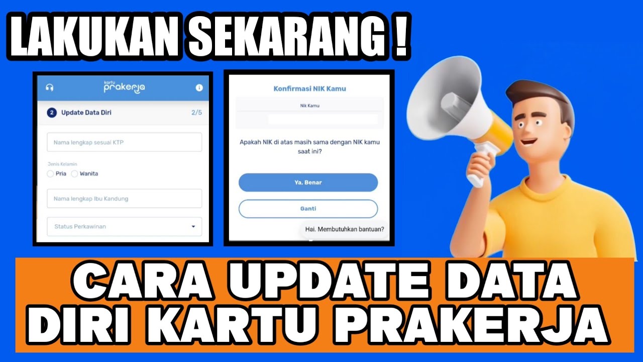 TERBARU CARA UPDATE DATA DIRI KARTU PRAKERJA || Cara Perbaiki Data ...