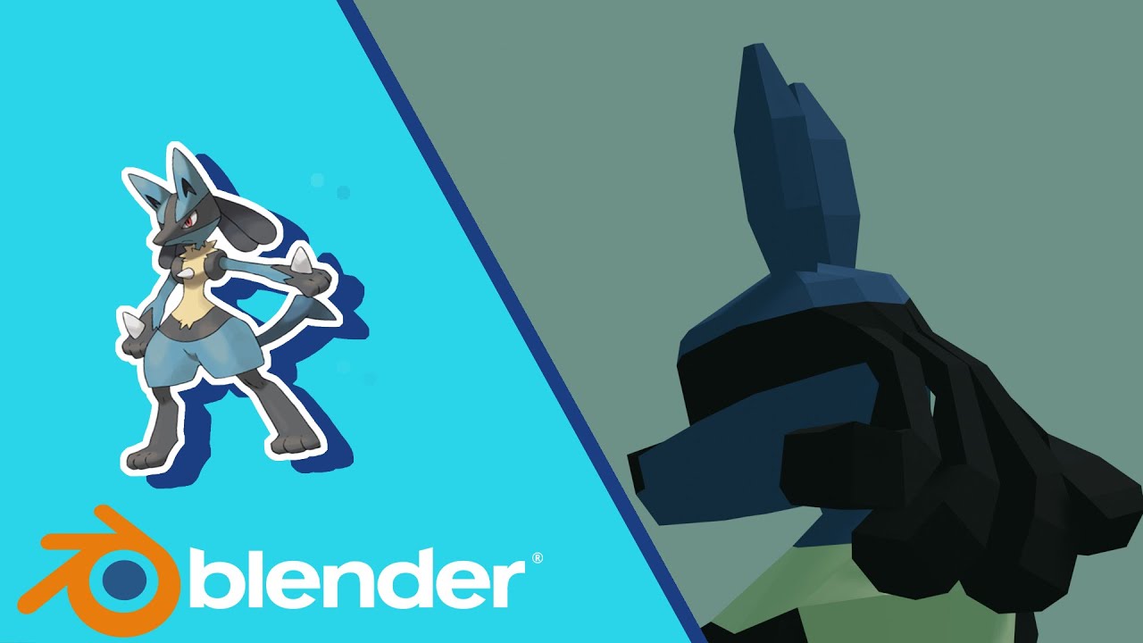 Low Poly Lucario! (Blender Timelapse) - YouTube