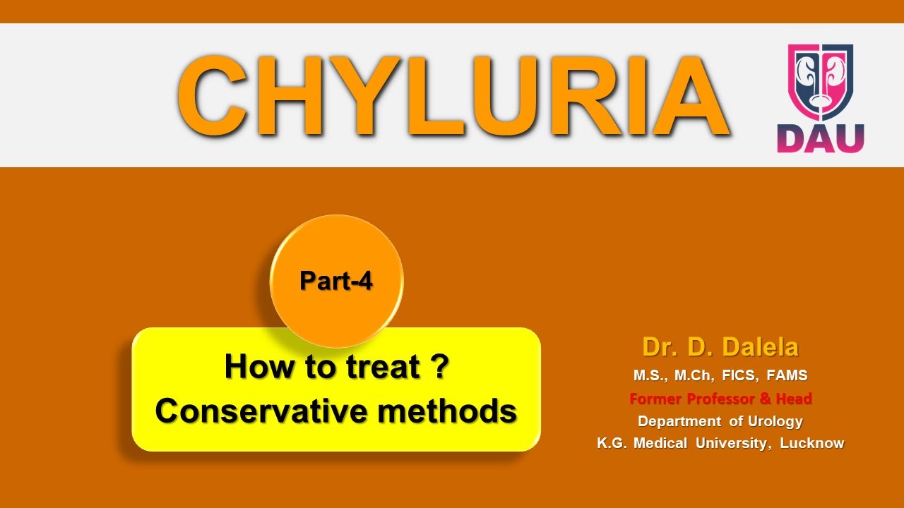 CHYLURIA how to treat by conservative methods - YouTube