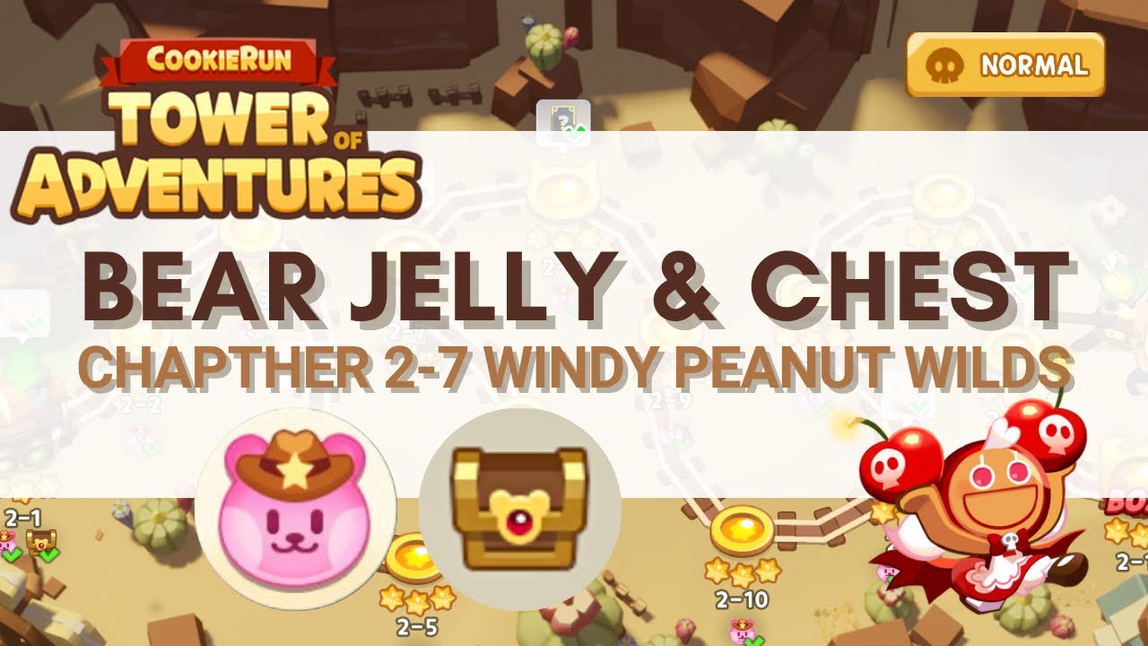 CookieRun:Tower of Adventures Chapter 2-7 Windy Peanut Wilds Normal - YouTube