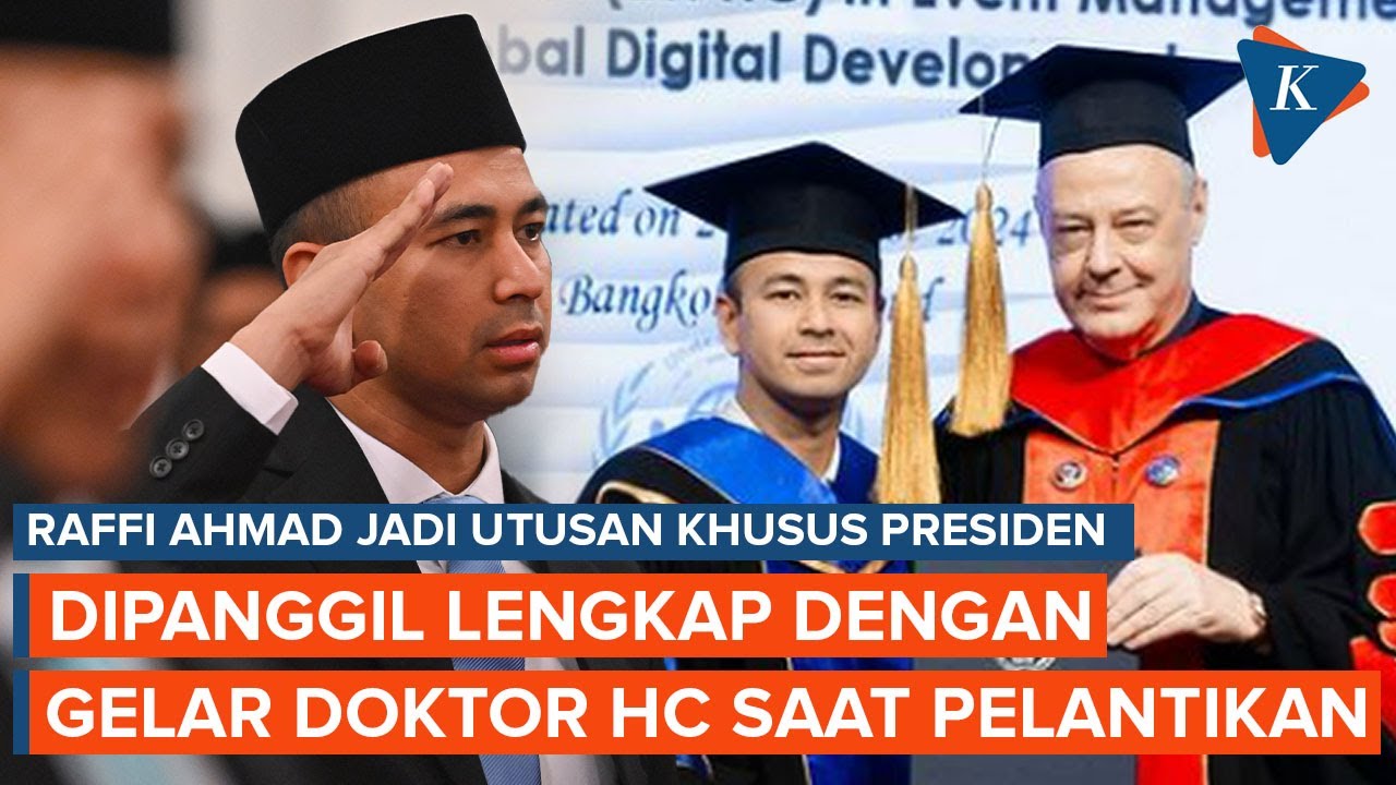 Raffi Ahmad Jadi Utusan Khusus Presiden, Dipanggil Lengkap dengan Gelar Doktor HC - YouTube