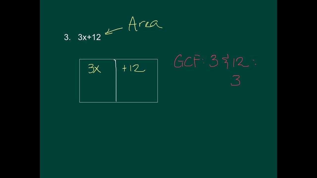 Math-7: Factoring using an Area Model - YouTube
