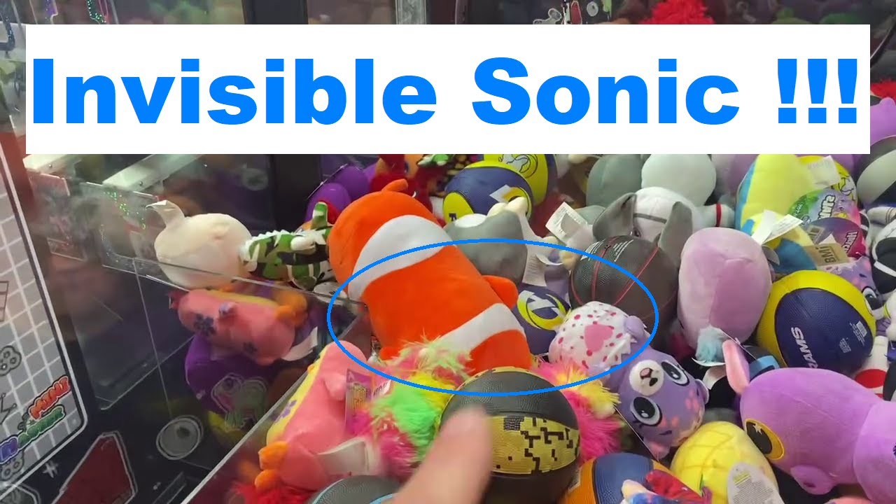 Not clickbait! Winning an Invisible Sonic Plush from the Claw Machine ...