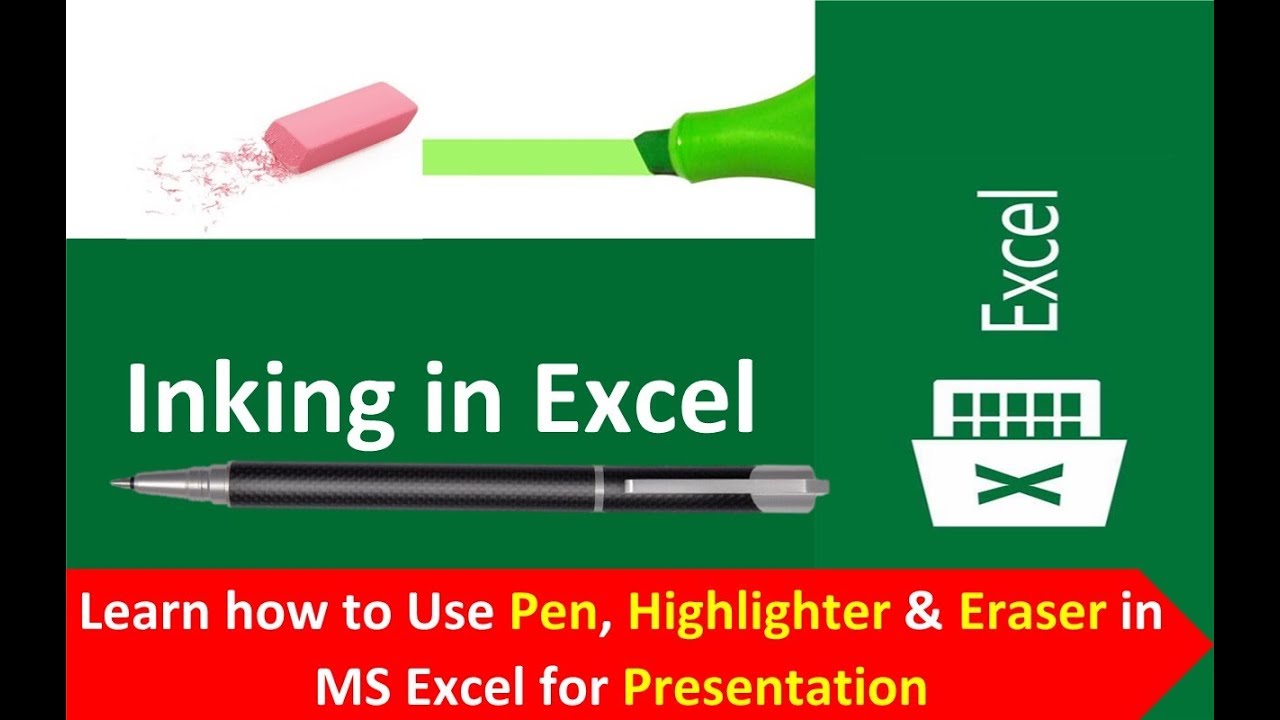 How To Use Inking In Excel Tutorial Pen And Highlighter In Excel YouTube How To Use Inking In Excel Tutorial Pen And Highlighter In Excel YouTube