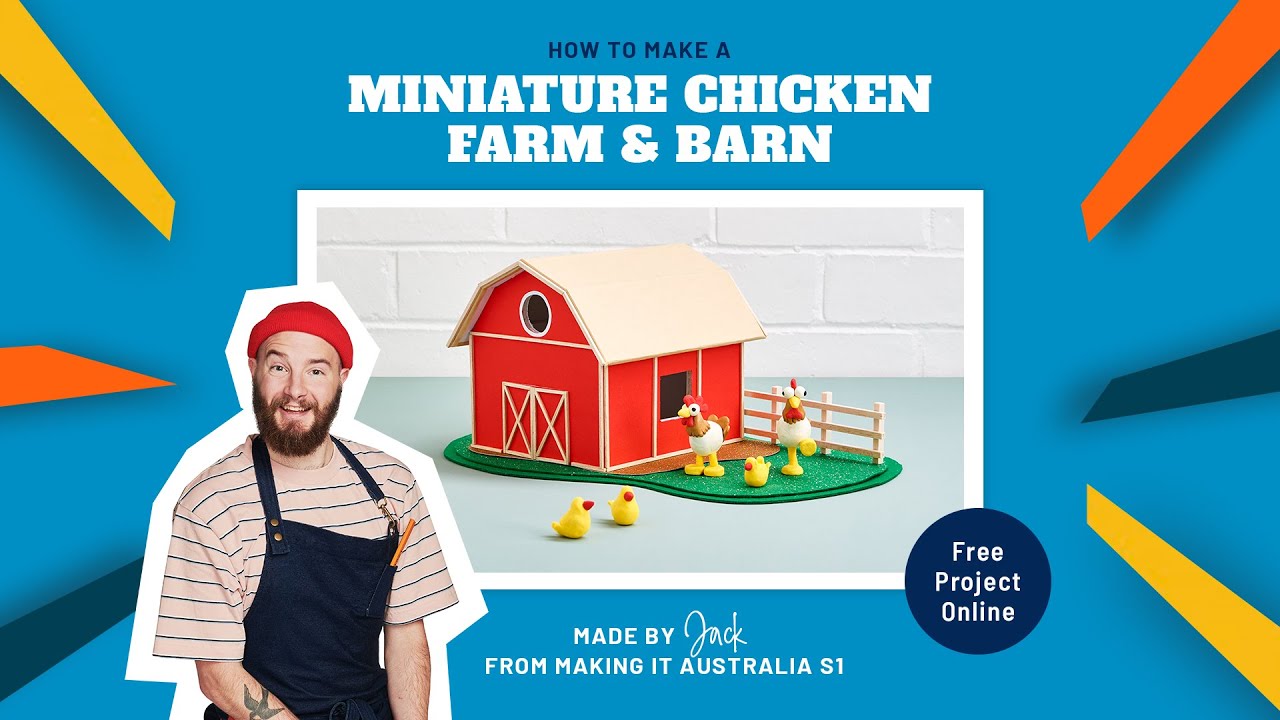 How To Make a Miniature Chicken Farm and Barn | Making It Australia S1 ...