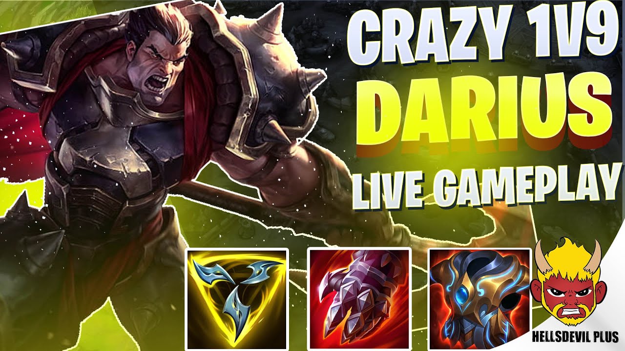 1V9 DARIUS CRAZY GAME! (Must Watch) - Wild Rift HellsDevil Plus ...
