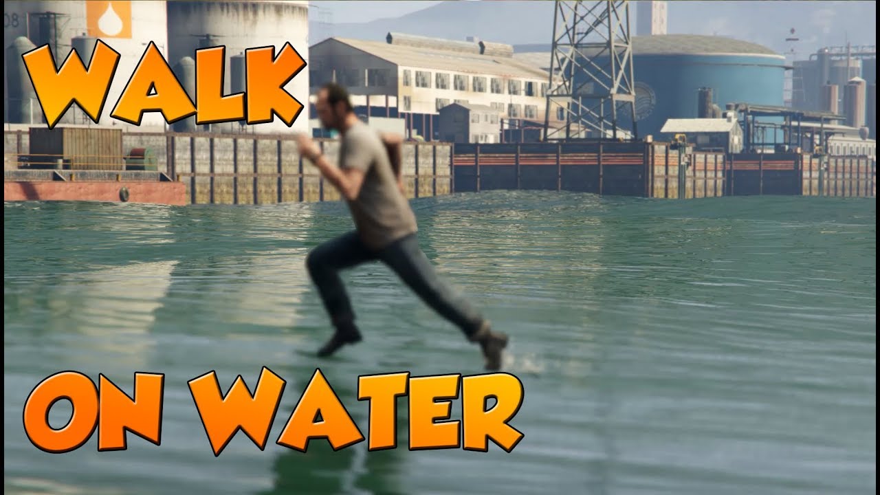 GTA 5 PC - WALK ON WATER MOD - YouTube