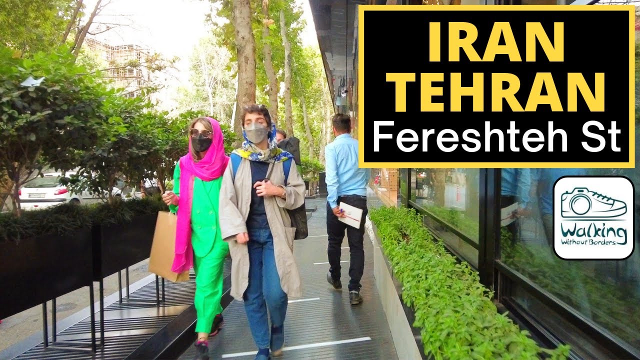 IRAN - Walking in Fereshteh Street on Tehran | luxury Street in Elahieh ...