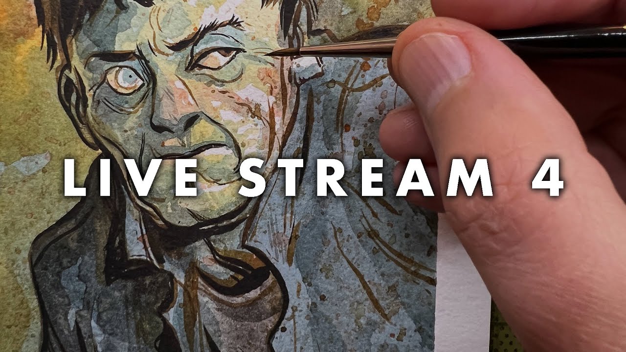 Live Stream 4 - Painting a Frankenstein Monster after showing Black ...