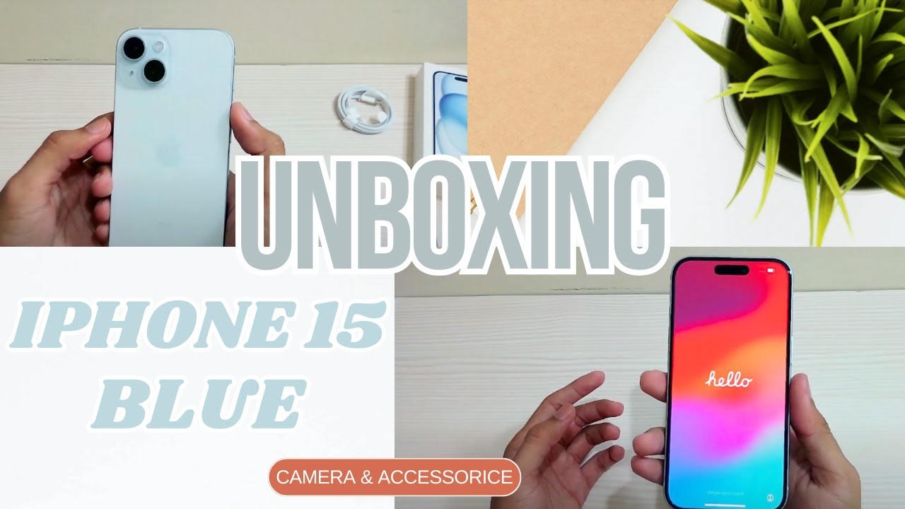 Unboxing iPhone 15 Blue 128GB || Camera & Video test iPhone 15 - YouTube