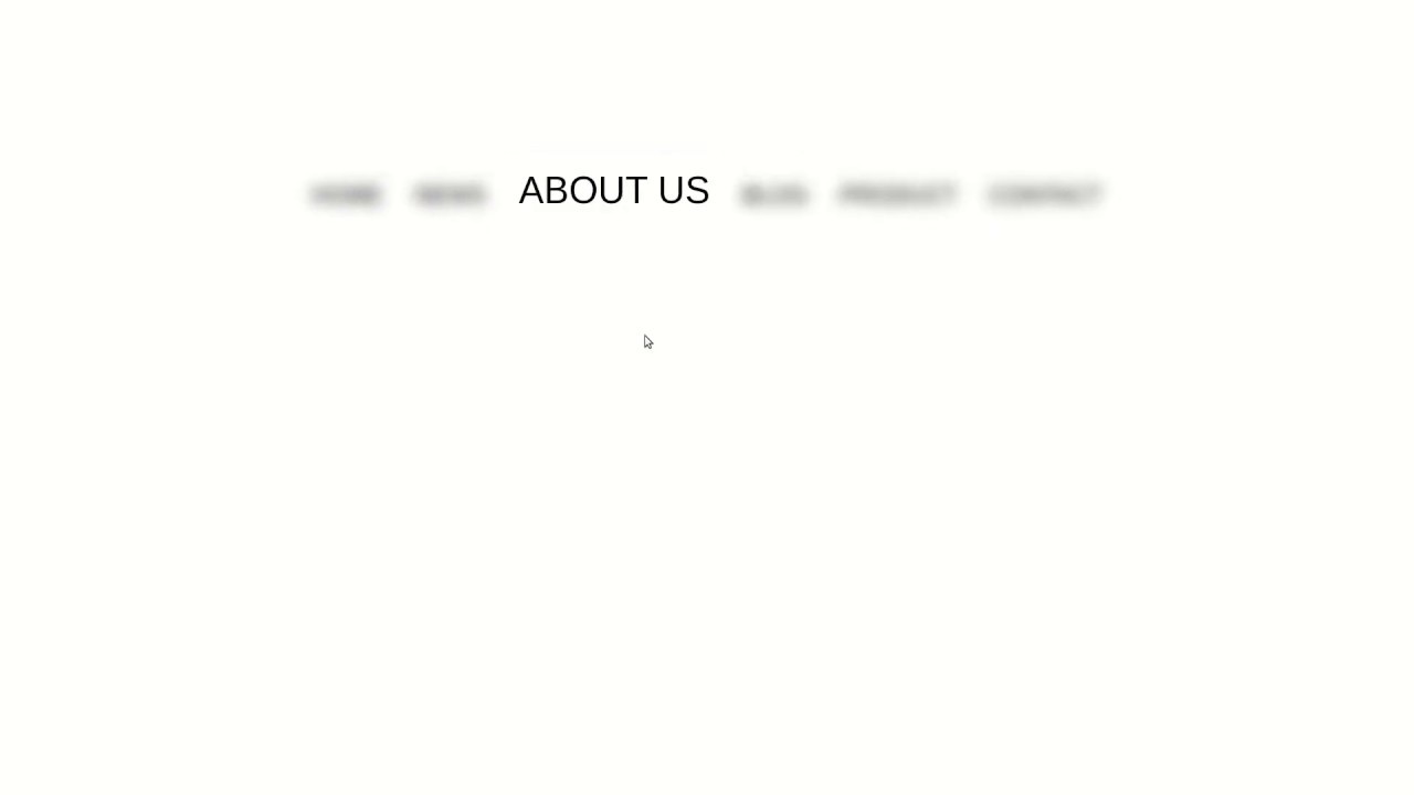 Horizontal Menu Hover Blur Effect With Html And Css Youtube