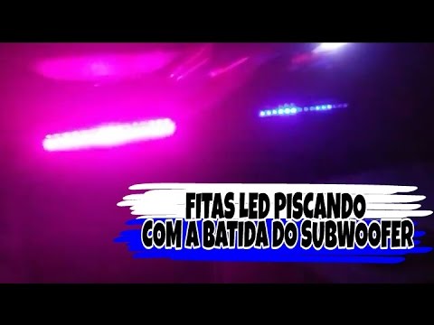 Fitas led piscando junto com a batida do Subwoofer - YouTube