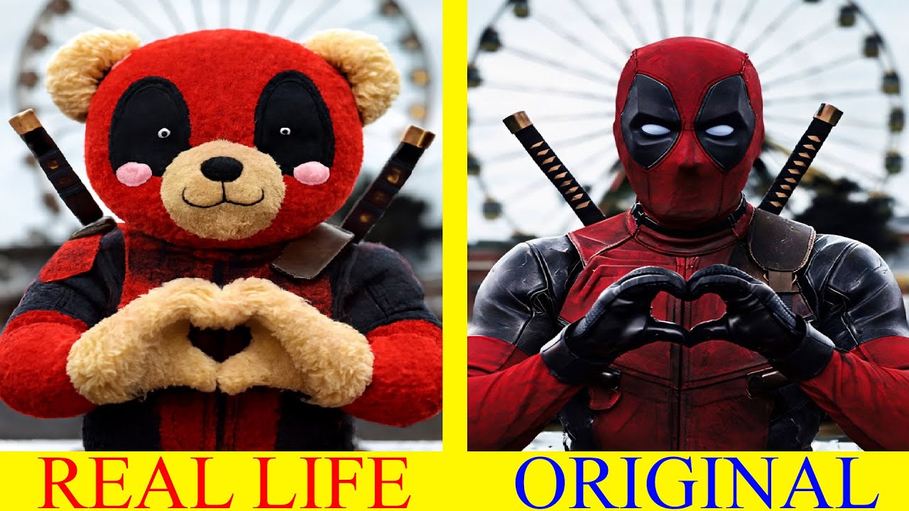 Deadpool Reimagined: Cute Bear Version vs Original Hero! 🔥🐻 | Real-Life ...