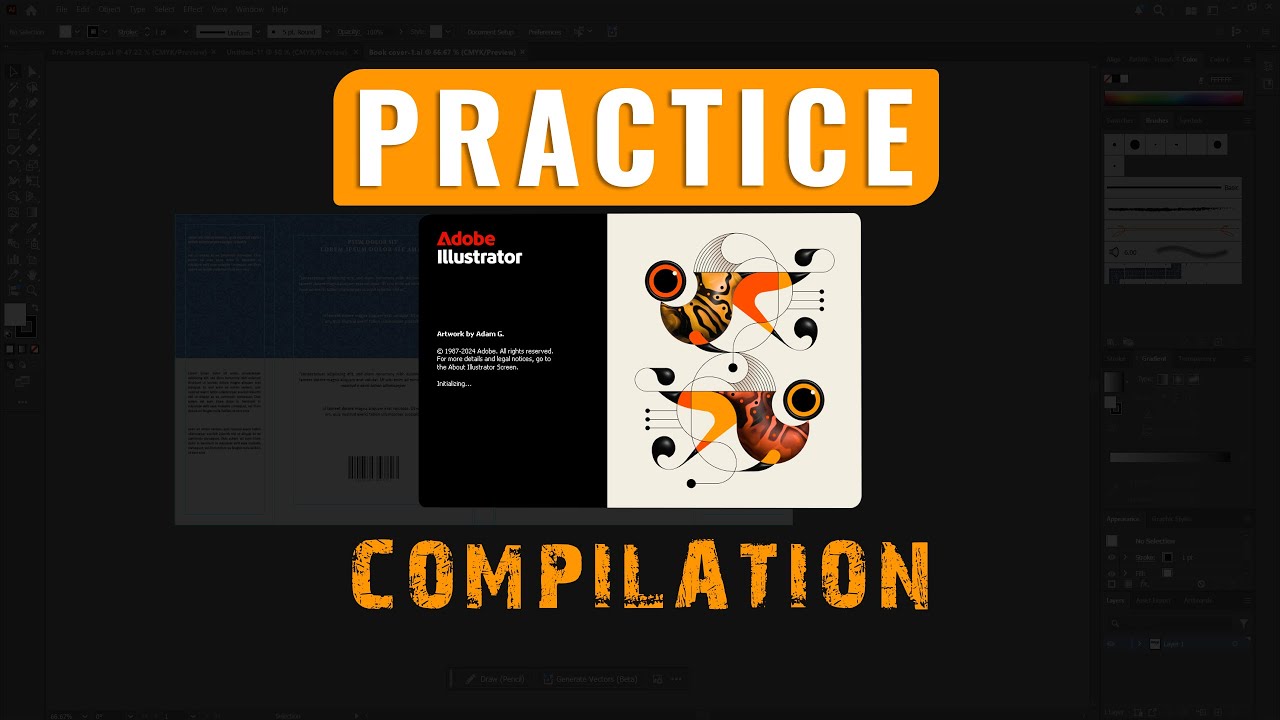 Adobe Illustrator Practice Compilation | Beginner Design Showcase 2025 ...
