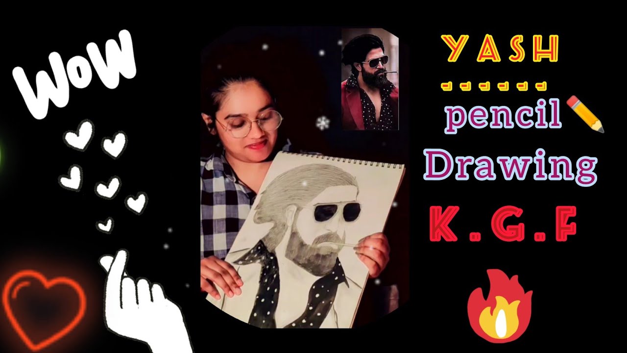 yash pencil sketch K. G. F/ drawing /#yesh ️ - YouTube