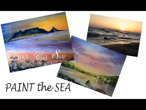 Wie male ich Meer und See in Aquarell - 3 Tricks für Anfänger! - YouTube