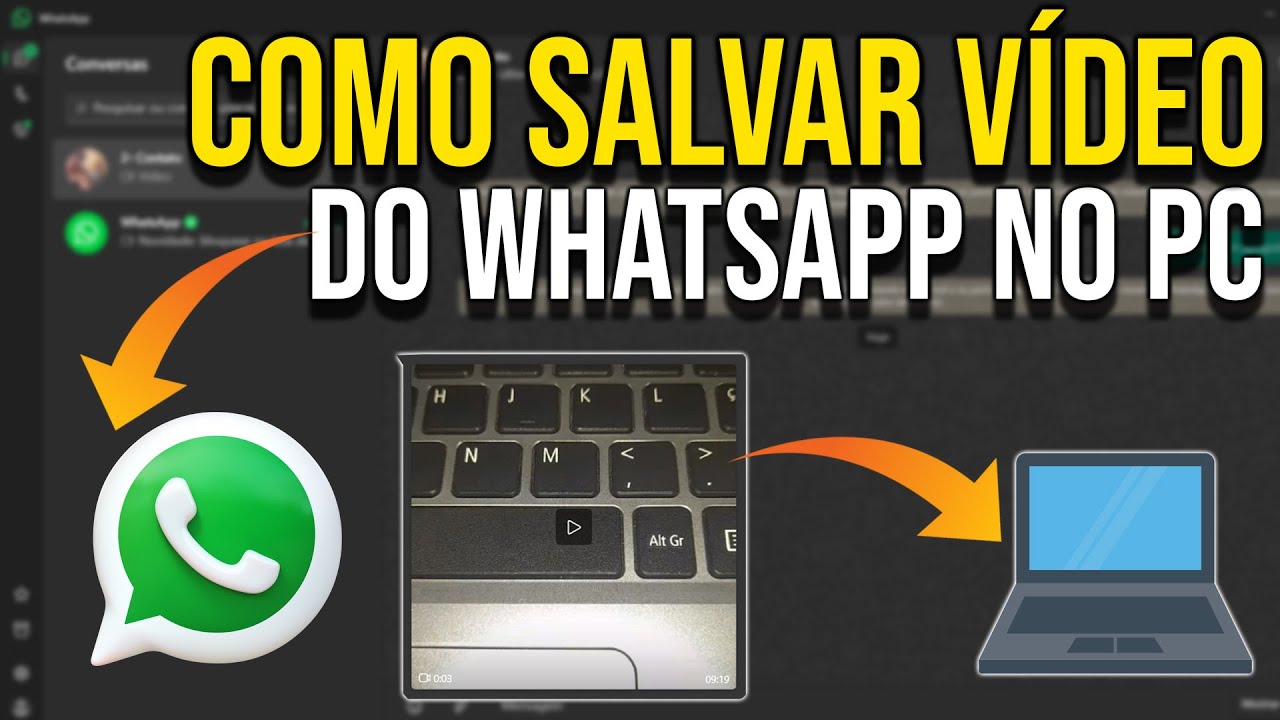 COMO SALVAR VÍDEOS DO WHATSAPP NO PC - YouTube