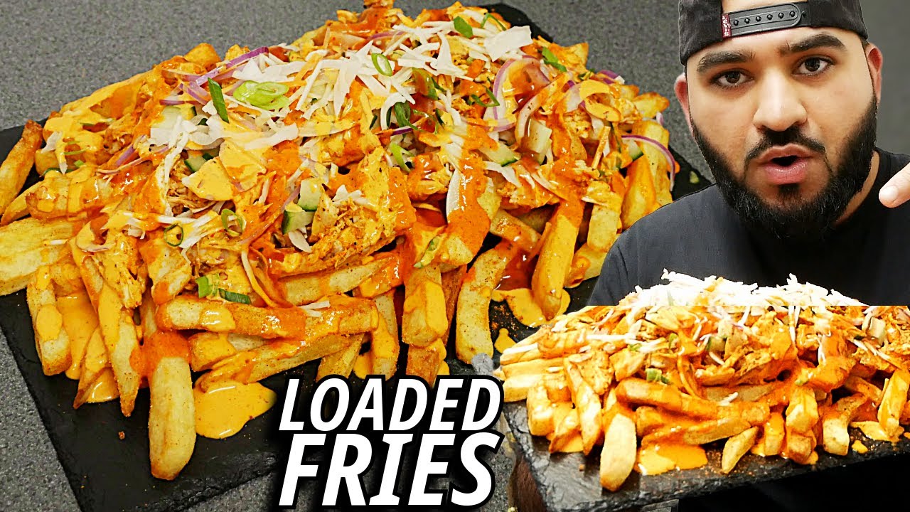 Loaded Chicken Fries with Garlic Sauce | Loaded Fries Recipe - YouTube