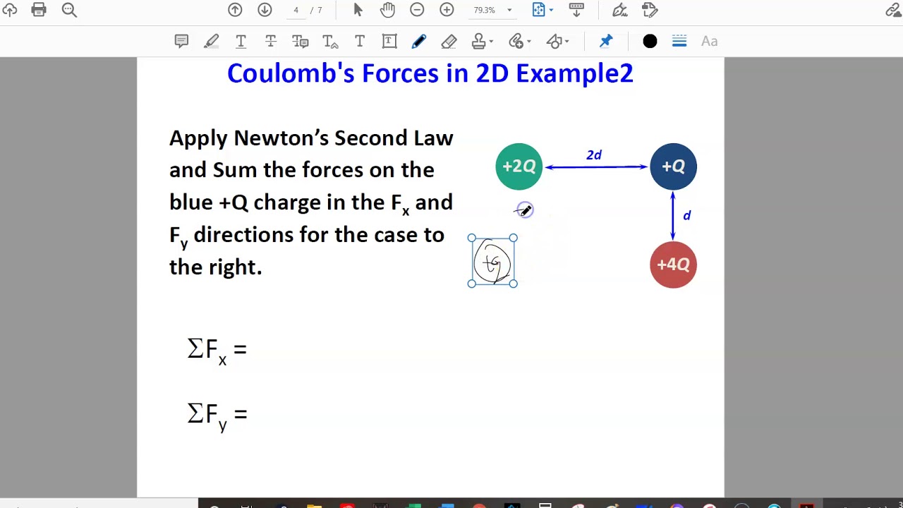 1.2 Electric Forces- The Coulomb Force Force in 2D - YouTube