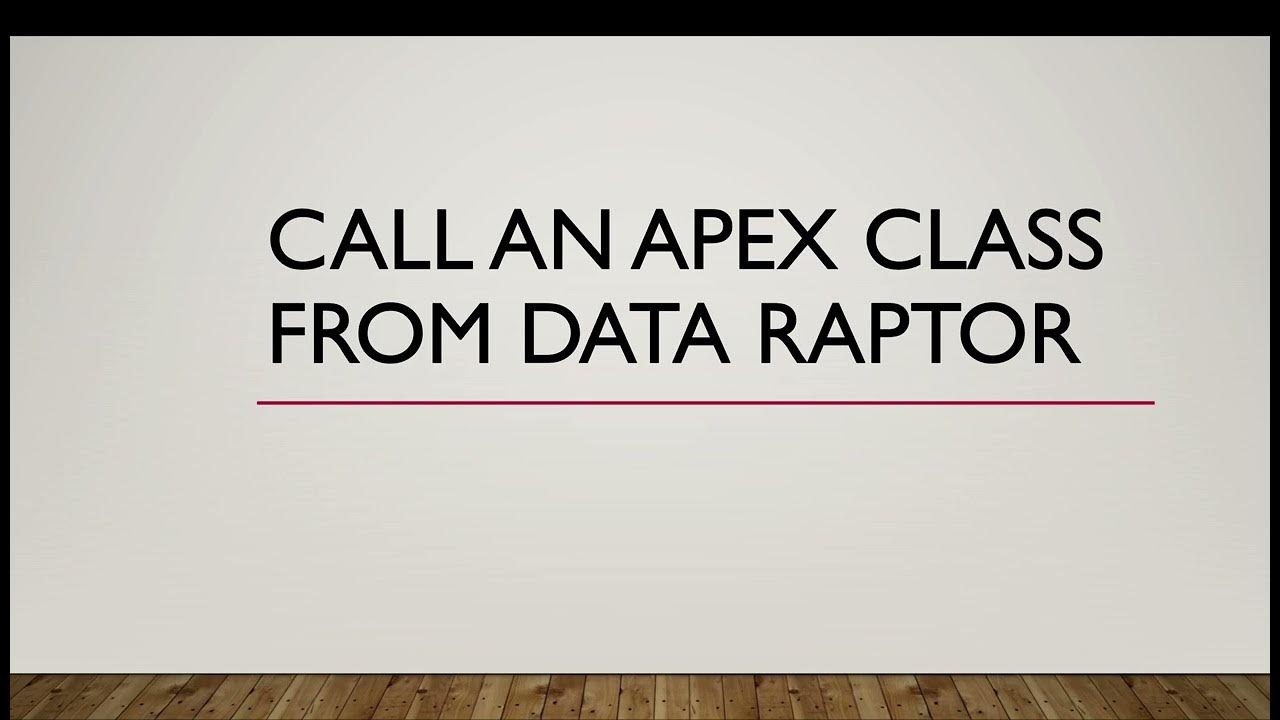 Call an Apex Class from Vlocity Data Raptor | OmniStudio | Salesforce Industries - YouTube