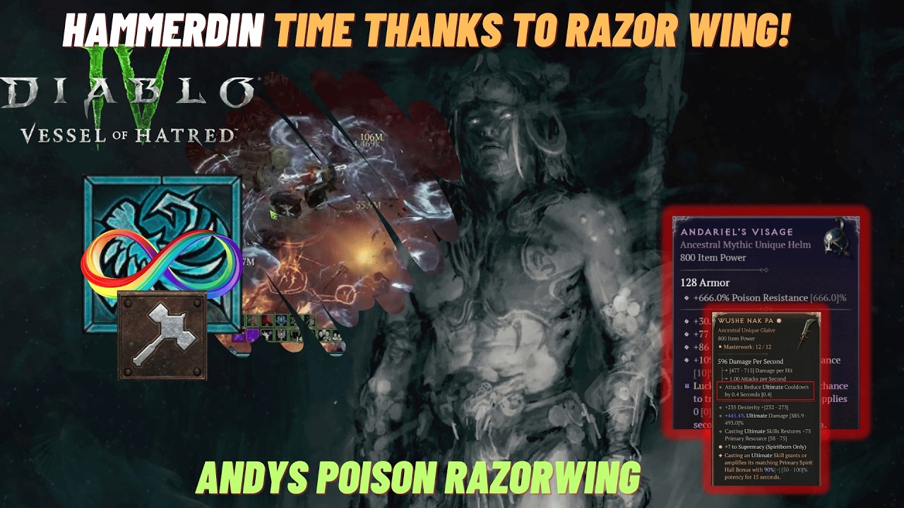 Andy poison Razor Wings Spiritborn build! D2 Hammerdin is calling in ...