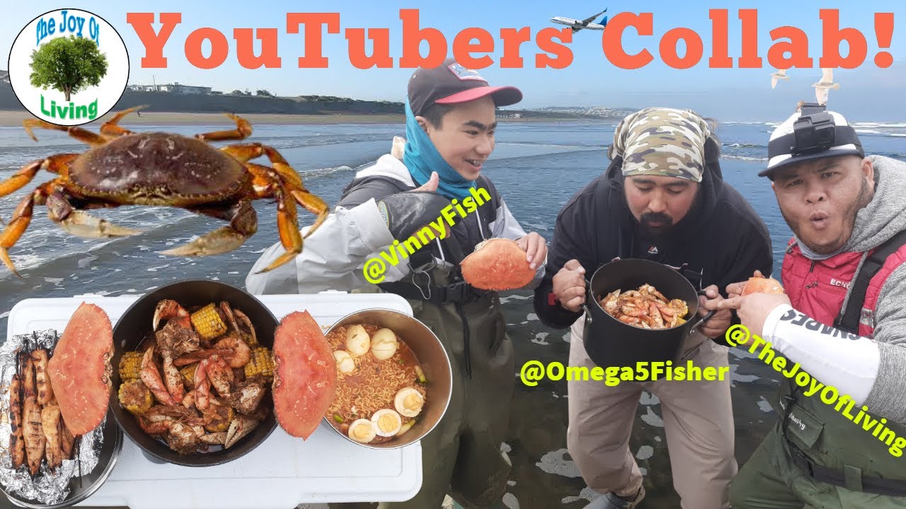Crabbing California Coast EPS. 6 - Crab Snaring w/ YouTubers ...