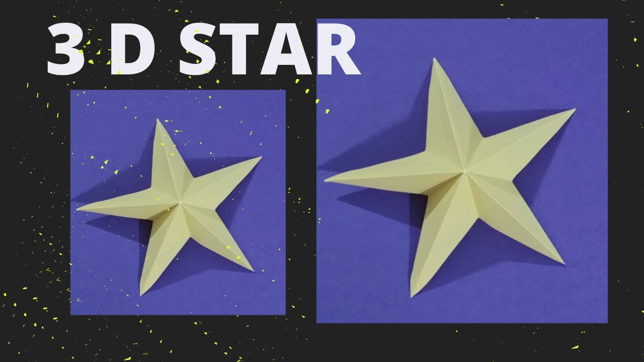 How to make a 3D paper star? |DIY origami paper star|3D christmas ...